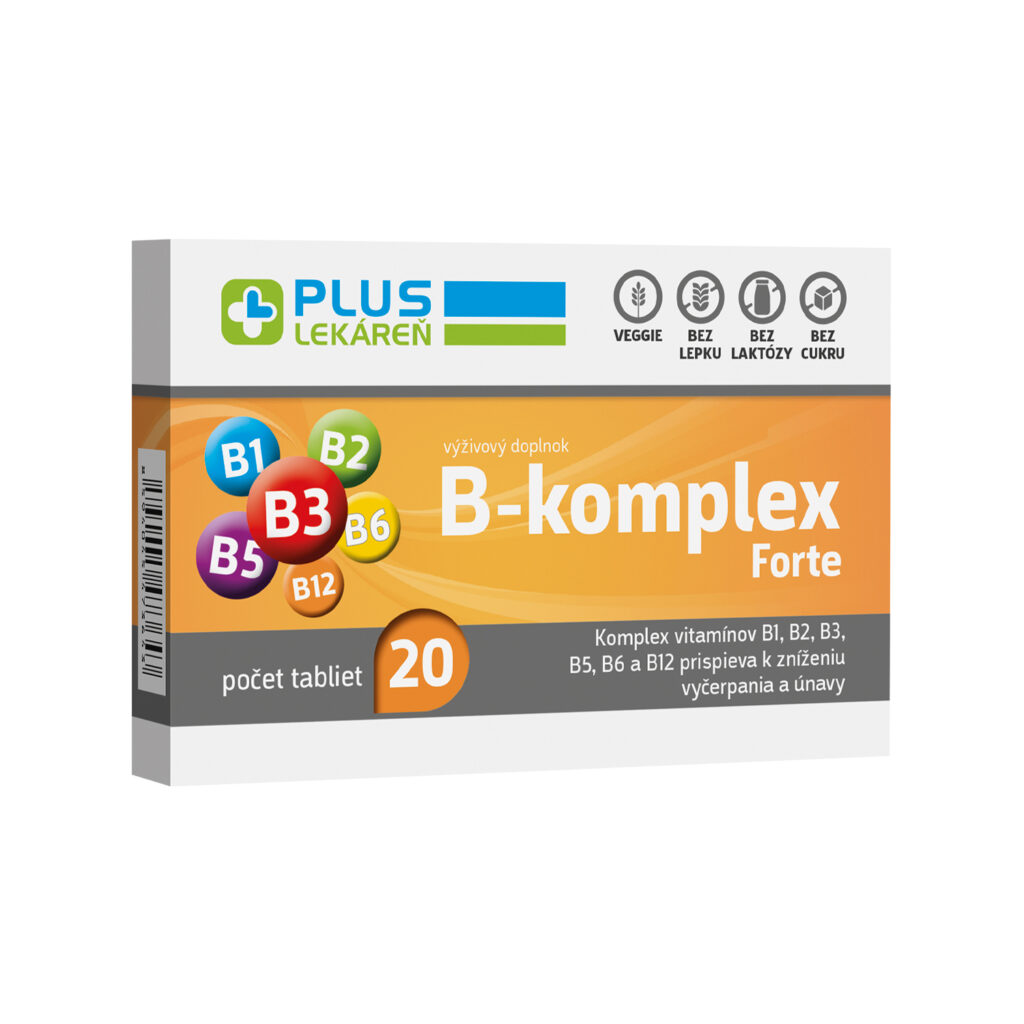 PLUS LEKÁREŇ B-komplex Forte 20 tabliet - PLUS eRecept